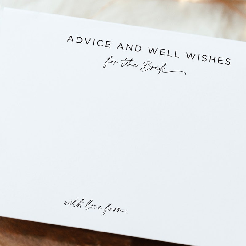 Bridal Shower Advice - Etsy