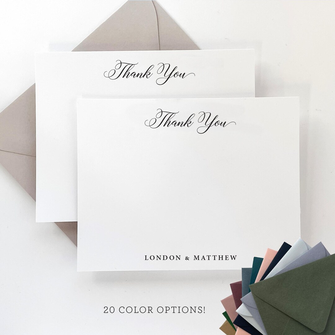 Personalized Thank You Stationery Set - Thank You Note Card Set ...