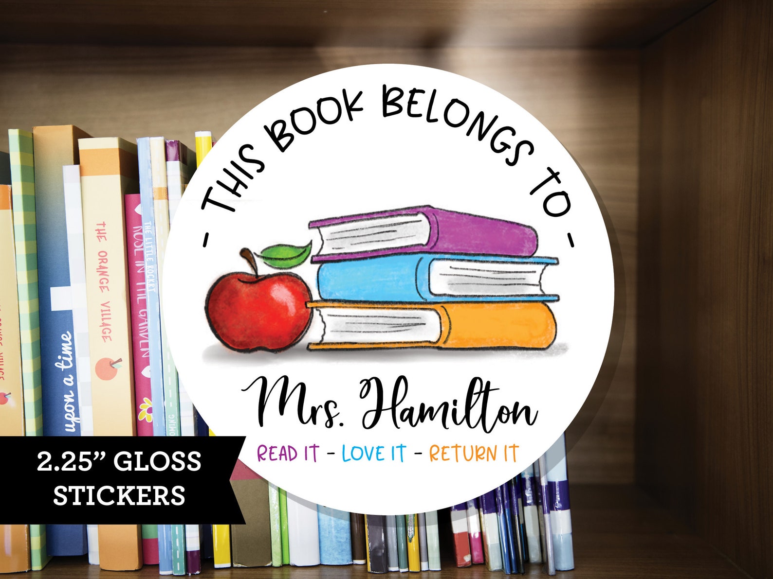 Book Stickers for Teachers This Book Belongs to Stickers - Etsy