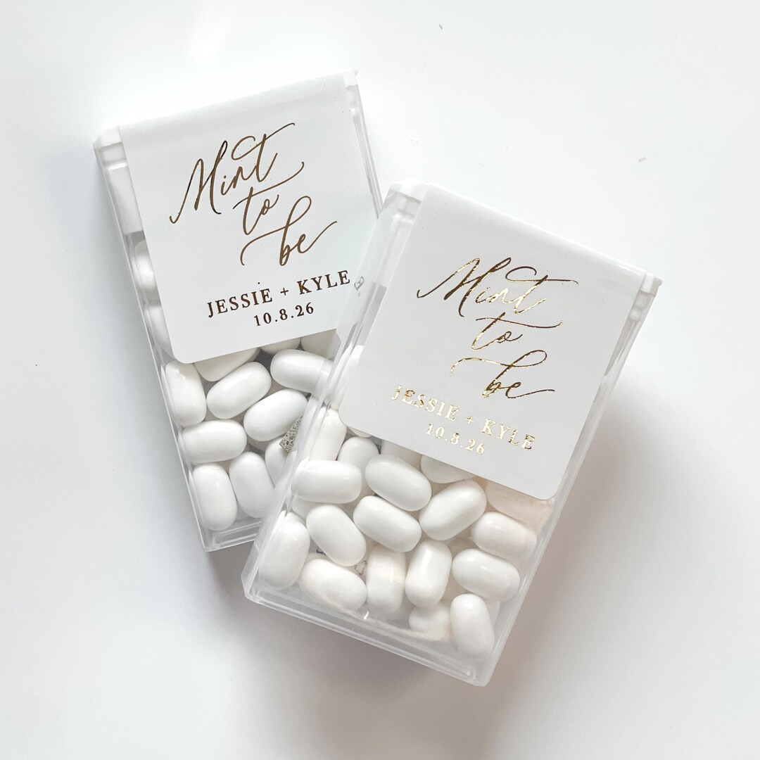 Gold Foil Mint to Be Tic Tac Stickers Personalized Wedding Favor ...