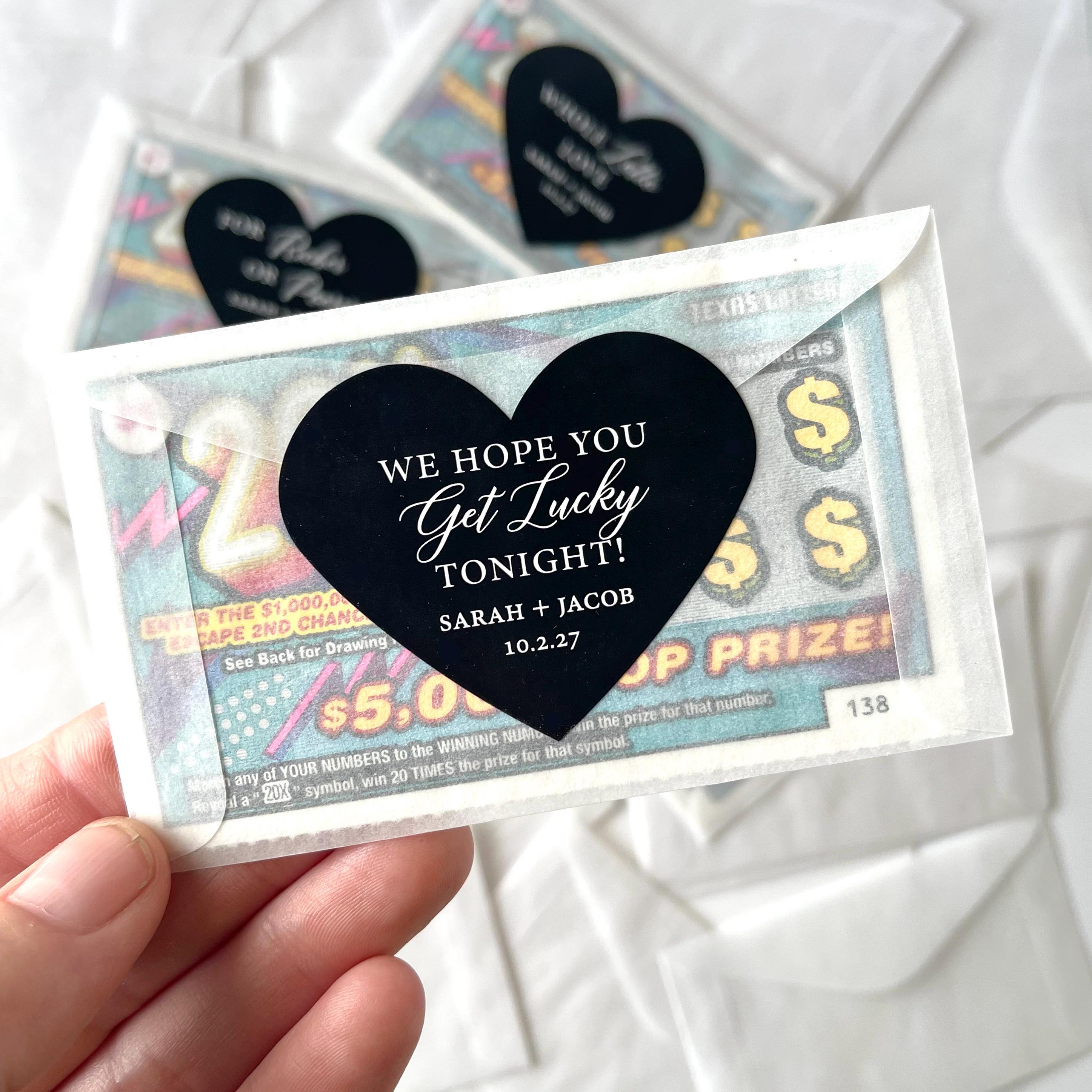 Lottery Ticket Favor - We Hope You Get Lucky Tonight Lottery Wedding ...