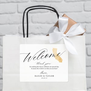 Wedding Welcome Bag Sticker - Welcome Bag for Hotel Guests Stickers ...