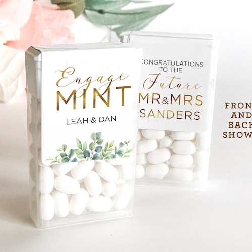 Engage MINT Tic Tac Stickers Engagement Party Favor Sticker - Etsy