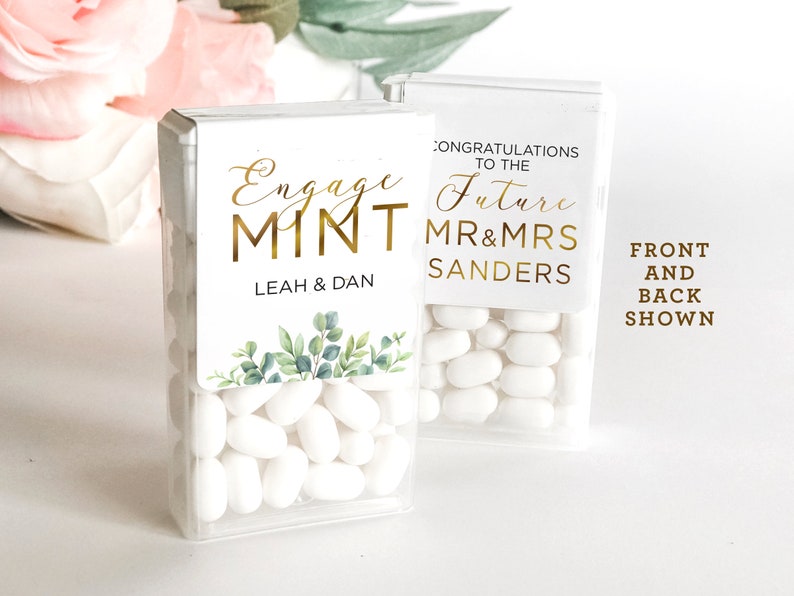 Engage MINT Tic Tac Stickers Engagement Party Favor Sticker - Etsy