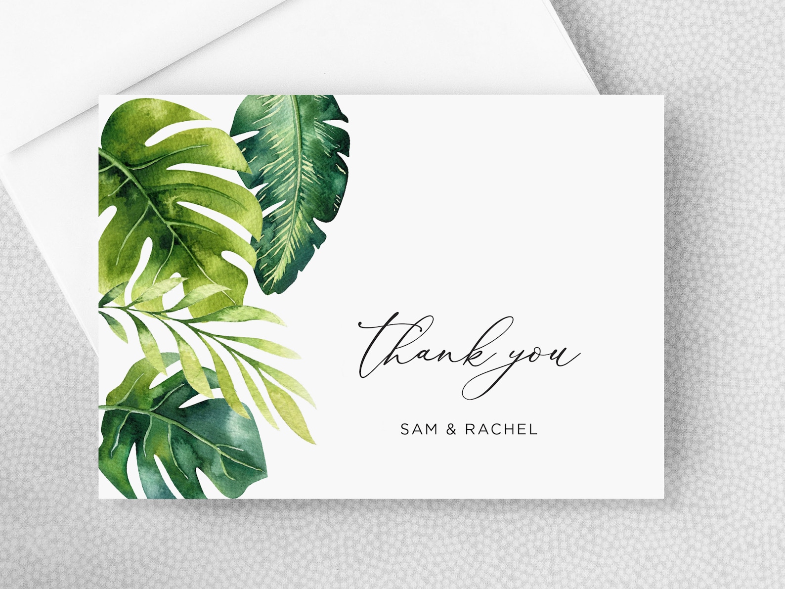 Tropical Thank You Card Destination Wedding Thank You Card - Etsy