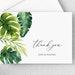 Tropical Thank You Card - Destination Wedding Thank You Card ...