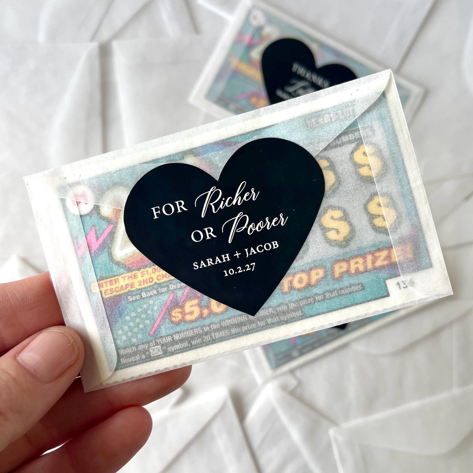 Lottery Ticket Favor - We Hope You Get Lucky Tonight Lottery Wedding ...