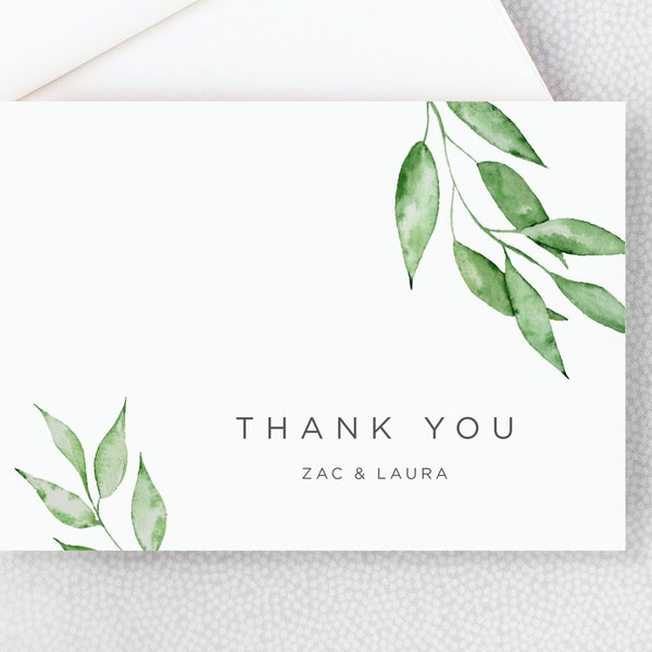 Eucalyptus Thank You Cards - Etsy