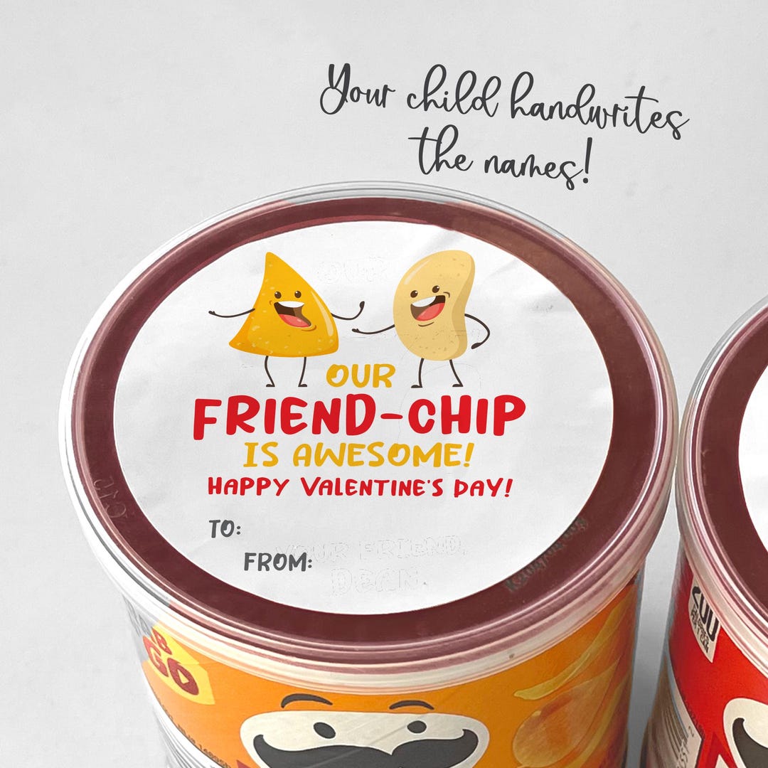 Chip Valentine Sticker Classroom Kids Valentine Sticker School ...