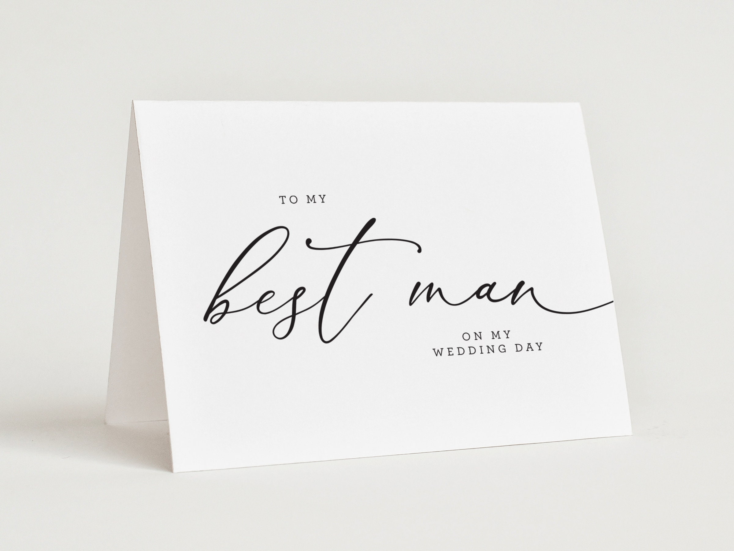 Large Wedding Card to My Best Man- to My Best Man on My Wedding Day ...