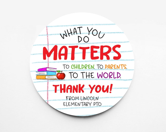 Teacher Appreciation Sticker to Teachers From PTO From - Etsy