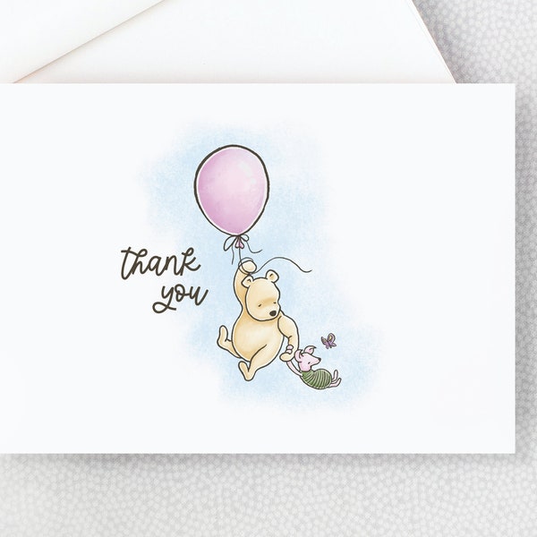 Classic Winnie the Pooh Thank You Notes - Etsy
