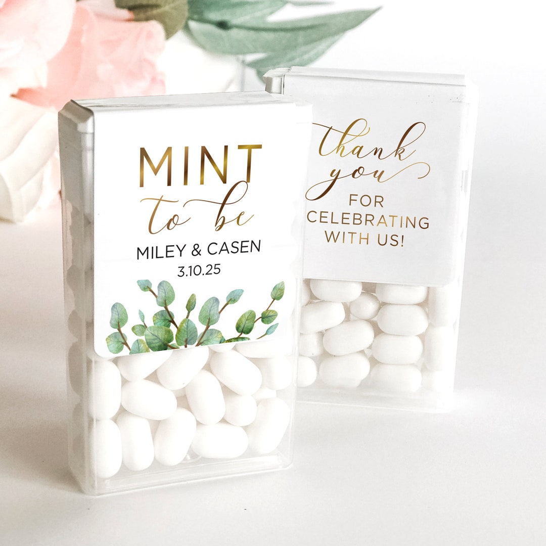 Mint to Be Tic Tac Stickers - Wedding Favor Sticker - Tic Tac Labels ...