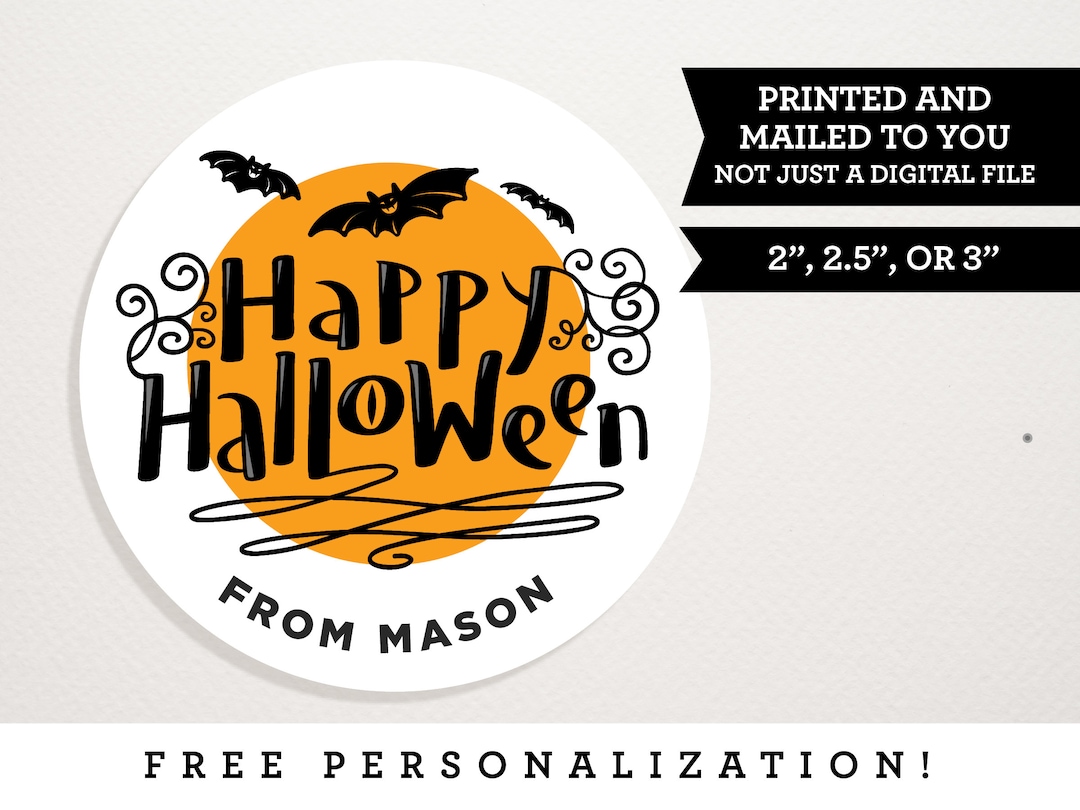 Halloween Treat Bag Sticker Halloween Sticker Trick or Treat Bags ...