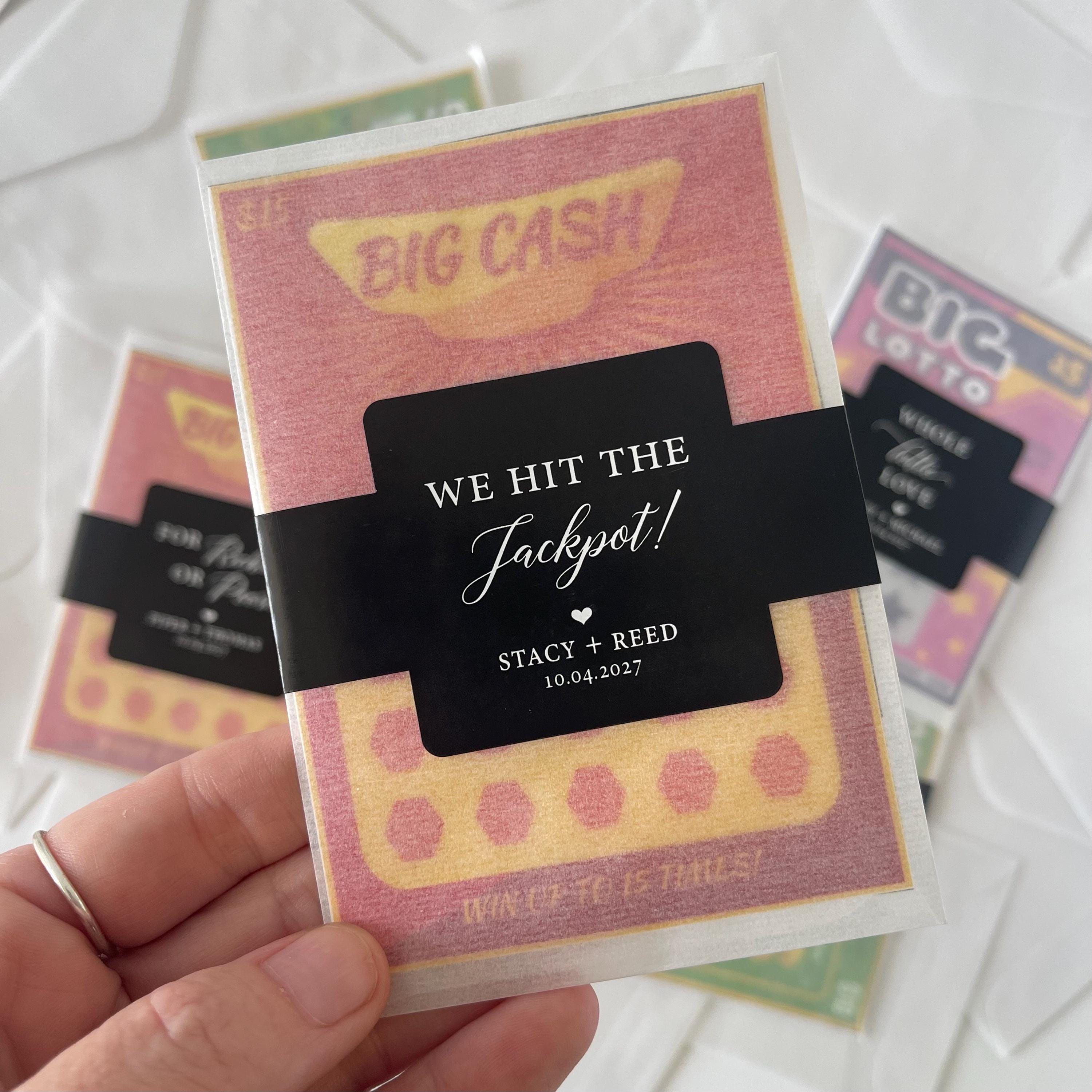 Lottery Ticket Favor - Lottery Wedding Favor - Stickers Plus Envelope ...