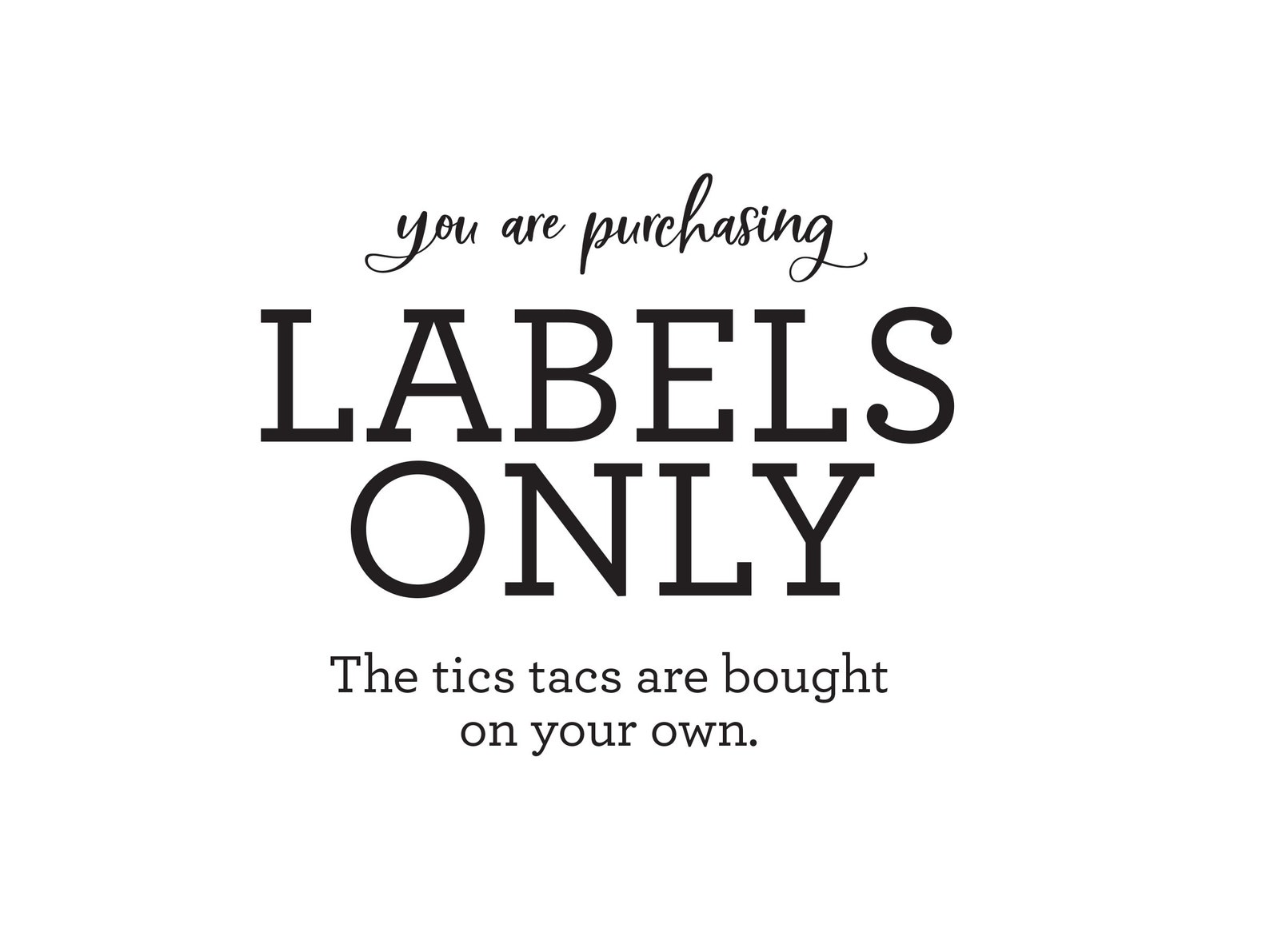 Bridal Shower Mints Tic Tac Stickers - Shower Favor Sticker - Tic Tac ...