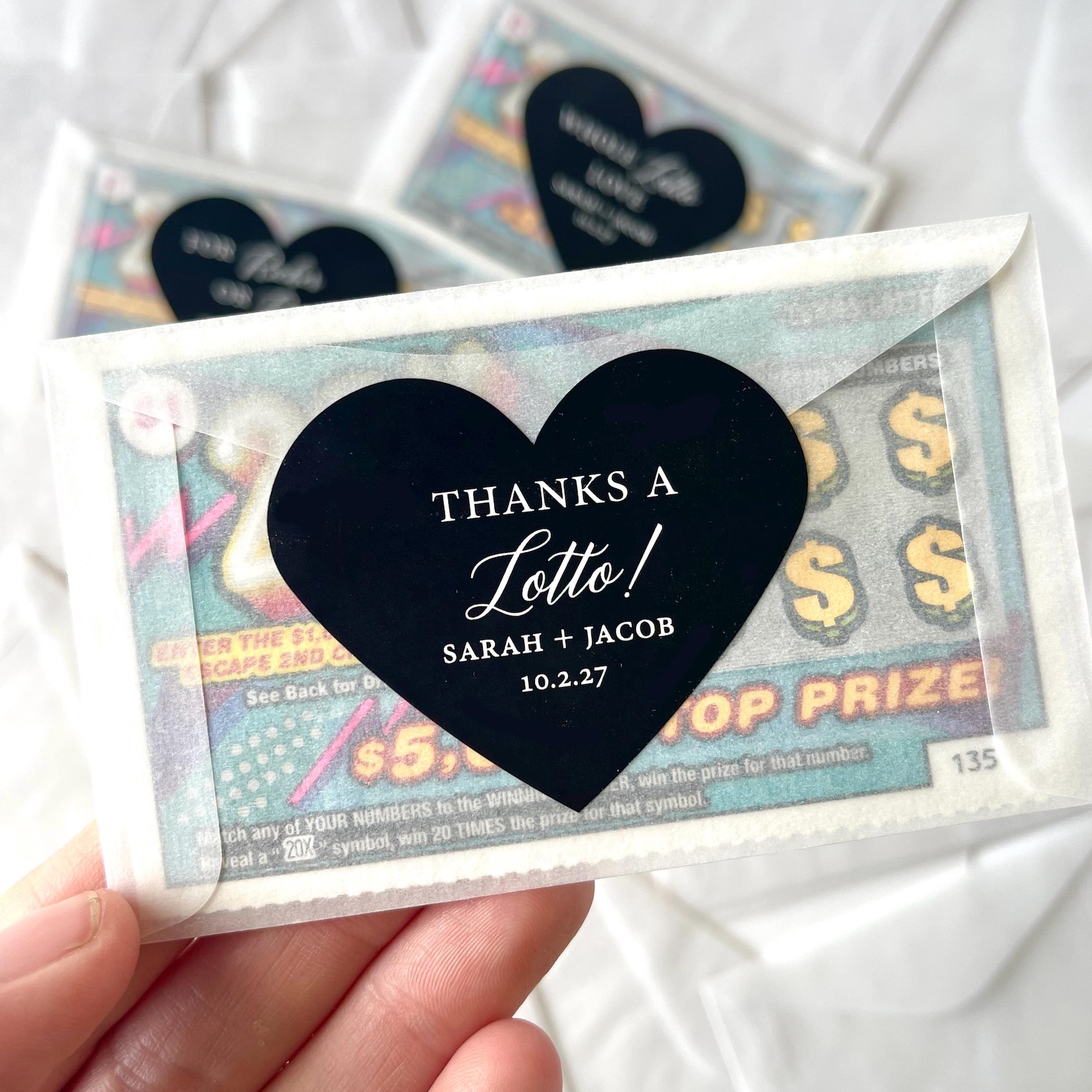 Lottery Ticket Favor - We Hope You Get Lucky Tonight Lottery Wedding ...