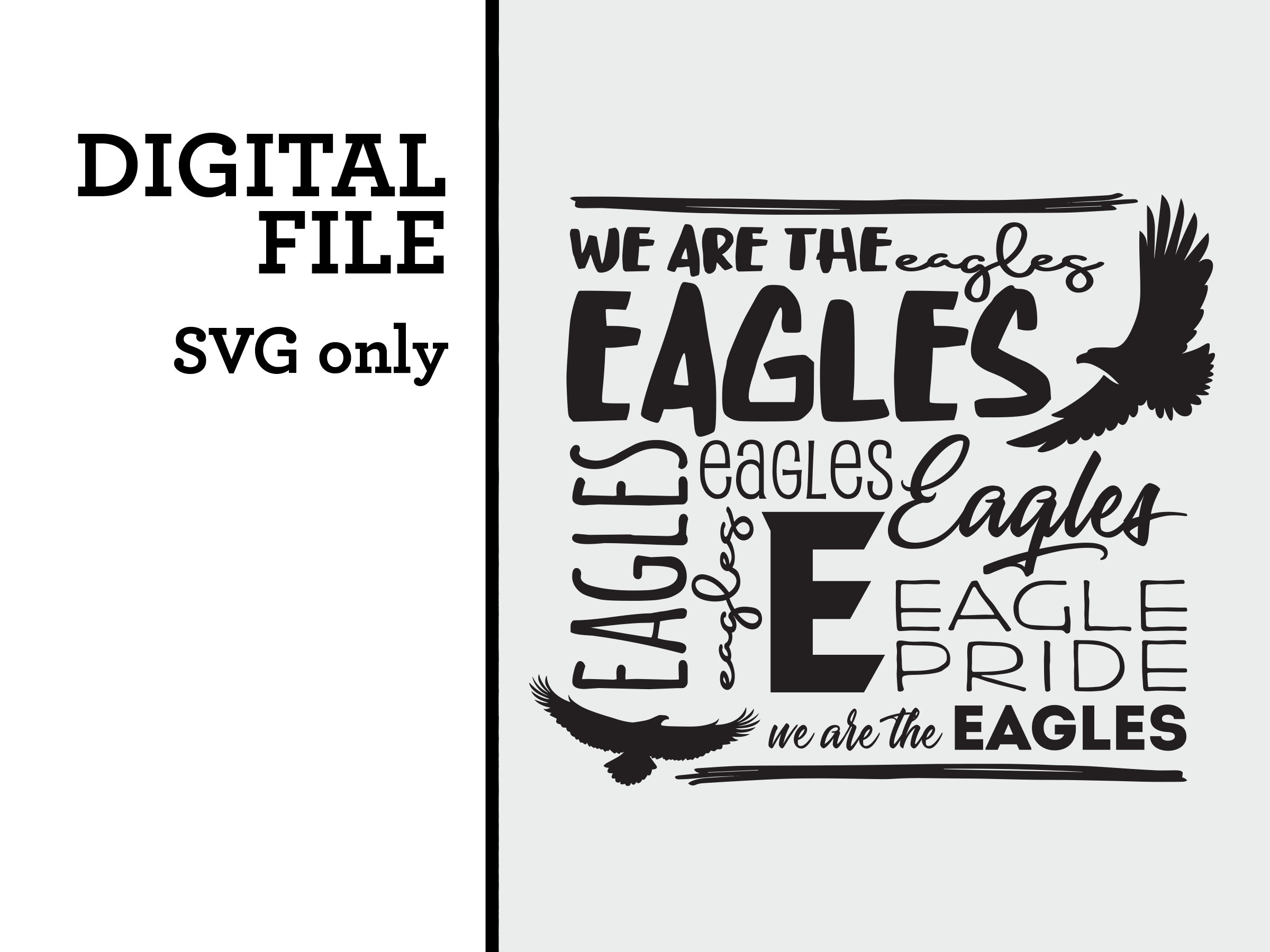 Eagle Mascot Svg School Mascot Eagle Svg File Digital File - Etsy