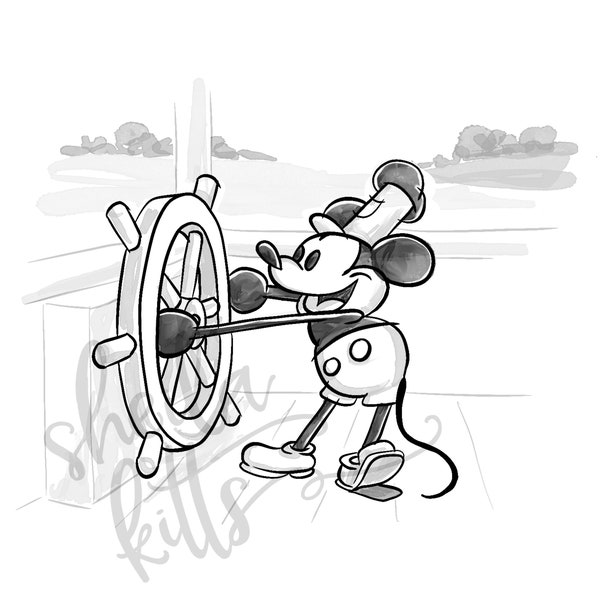 Steamboat Willie Svg - Etsy