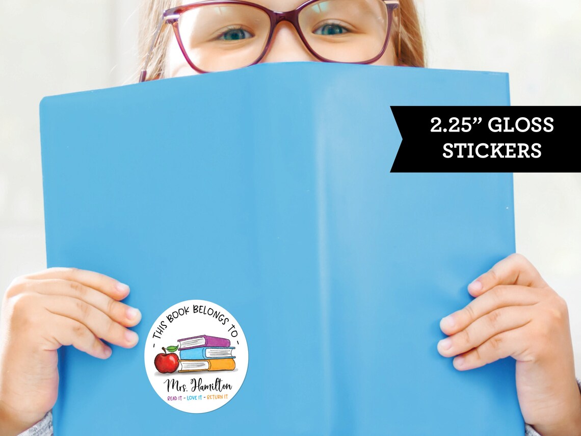 Book Stickers for Teachers This Book Belongs to Stickers - Etsy
