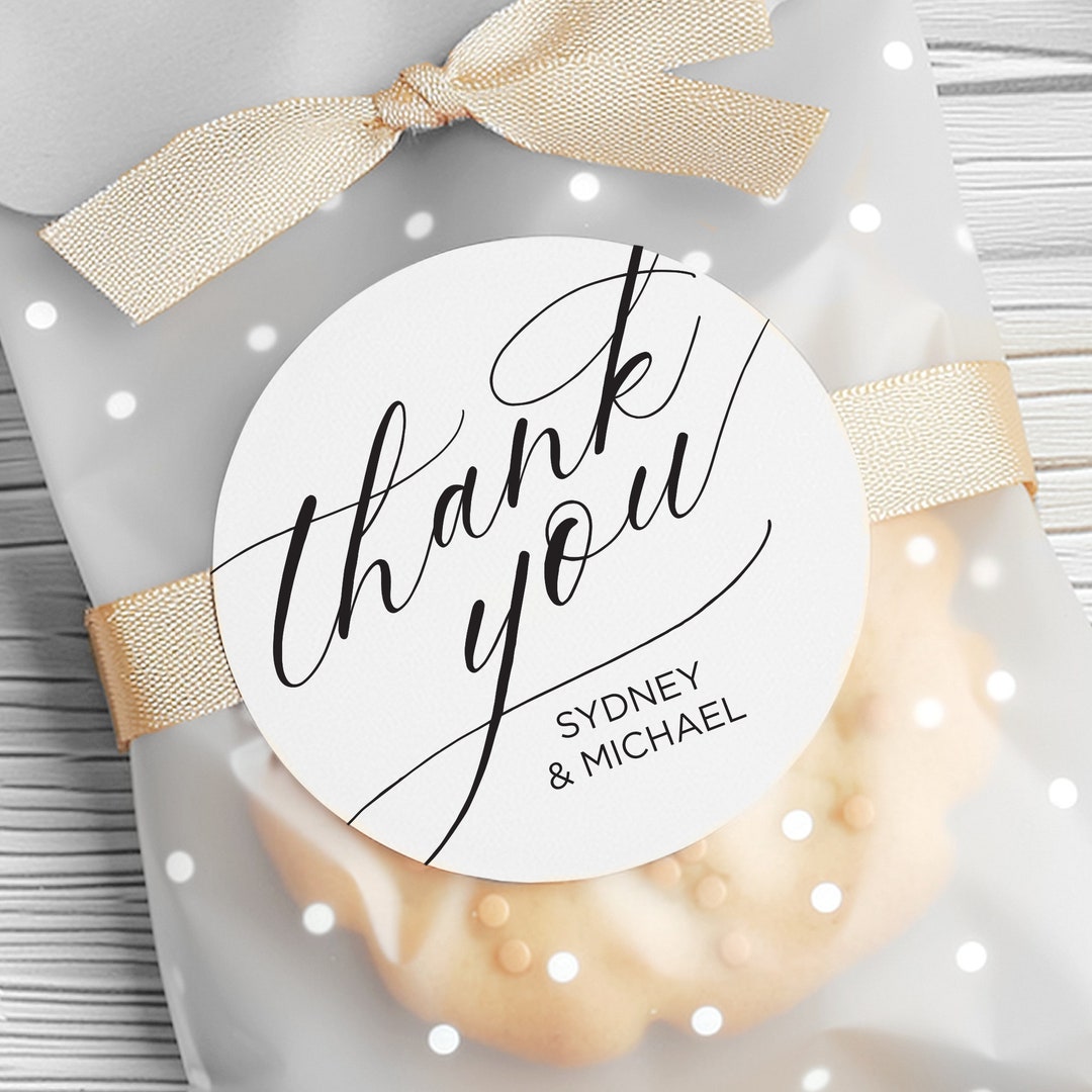 Thank You Favor Stickers - Wedding Favor Sticker- Thank You Stickers ...
