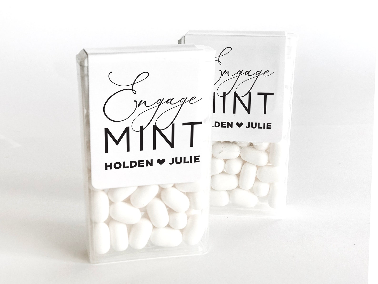 Engage MINT Tic Tac Stickers Engagement Party Favor Sticker - Etsy
