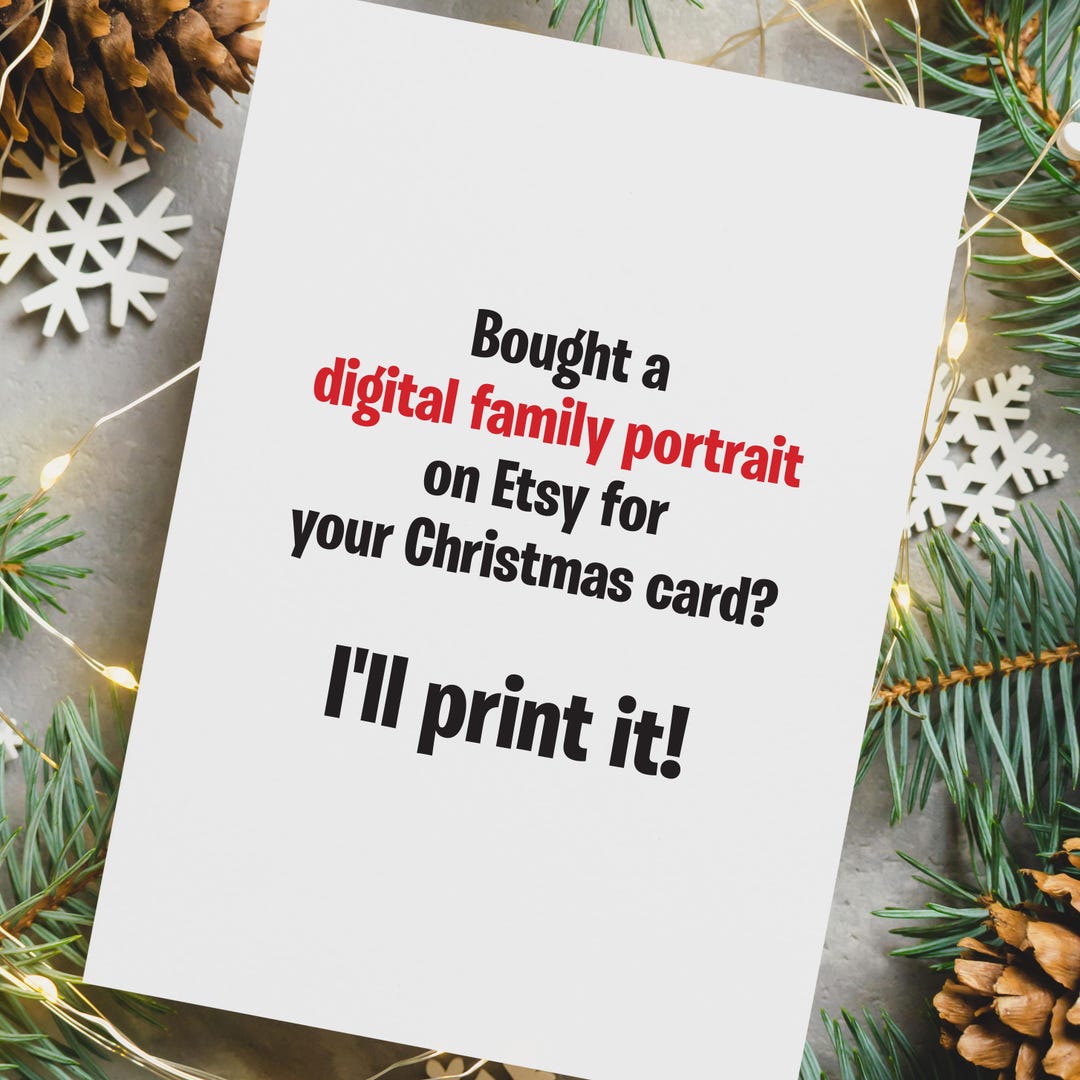 Printing for Family Portrait Christmas Card - Christmas Card Printing ...