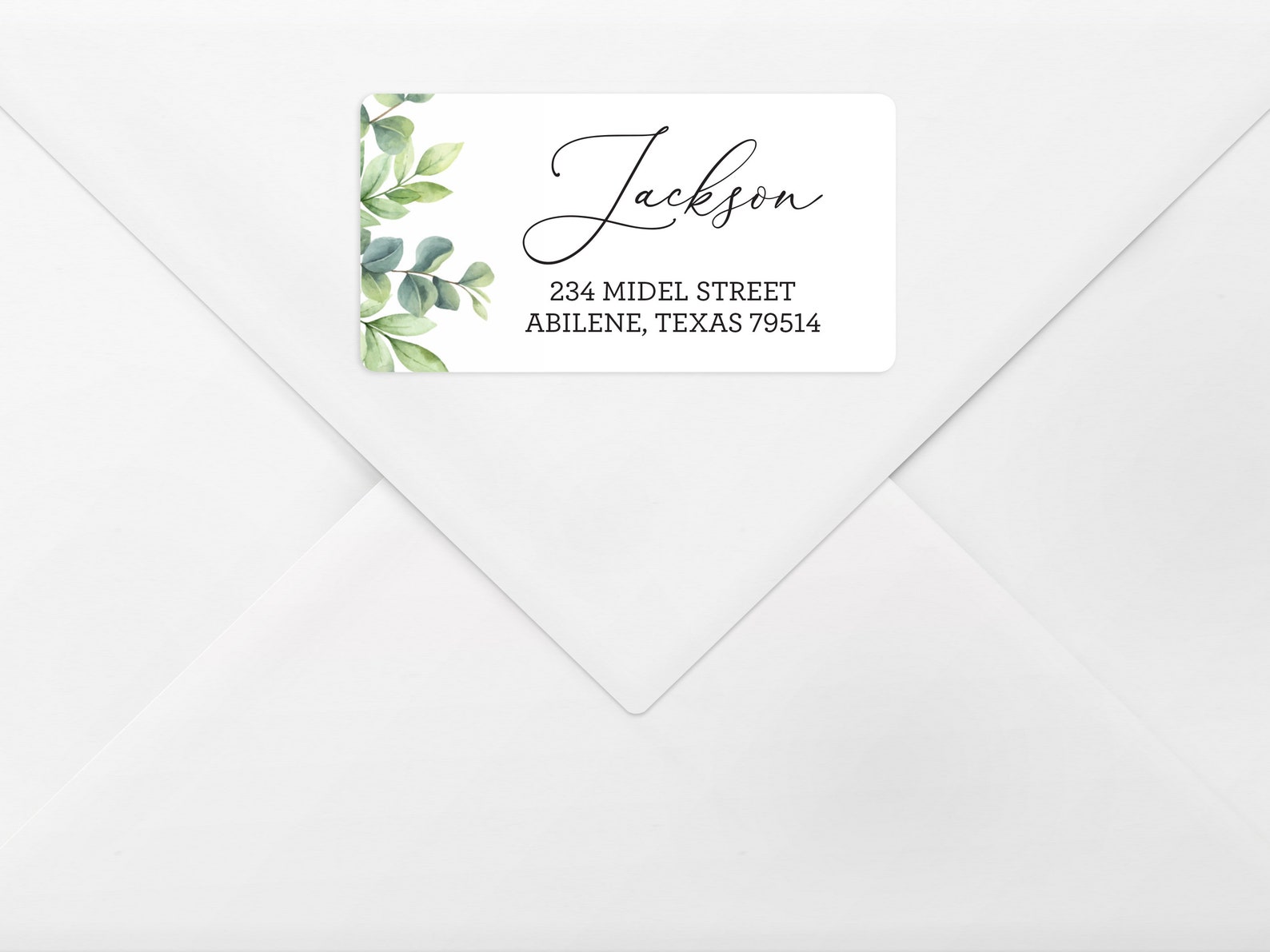 Return Address Label - Personalized Return Address Label With Greenery ...