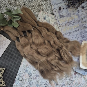 Soft Angora Goat Mohair Locks – Light Brown / Blonde – Doll Hair, BJD ...