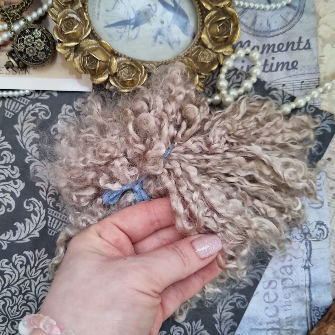 Fine and Silky Kid Mohair Locks/ 4-5" Length/color "platinum Blonde ...