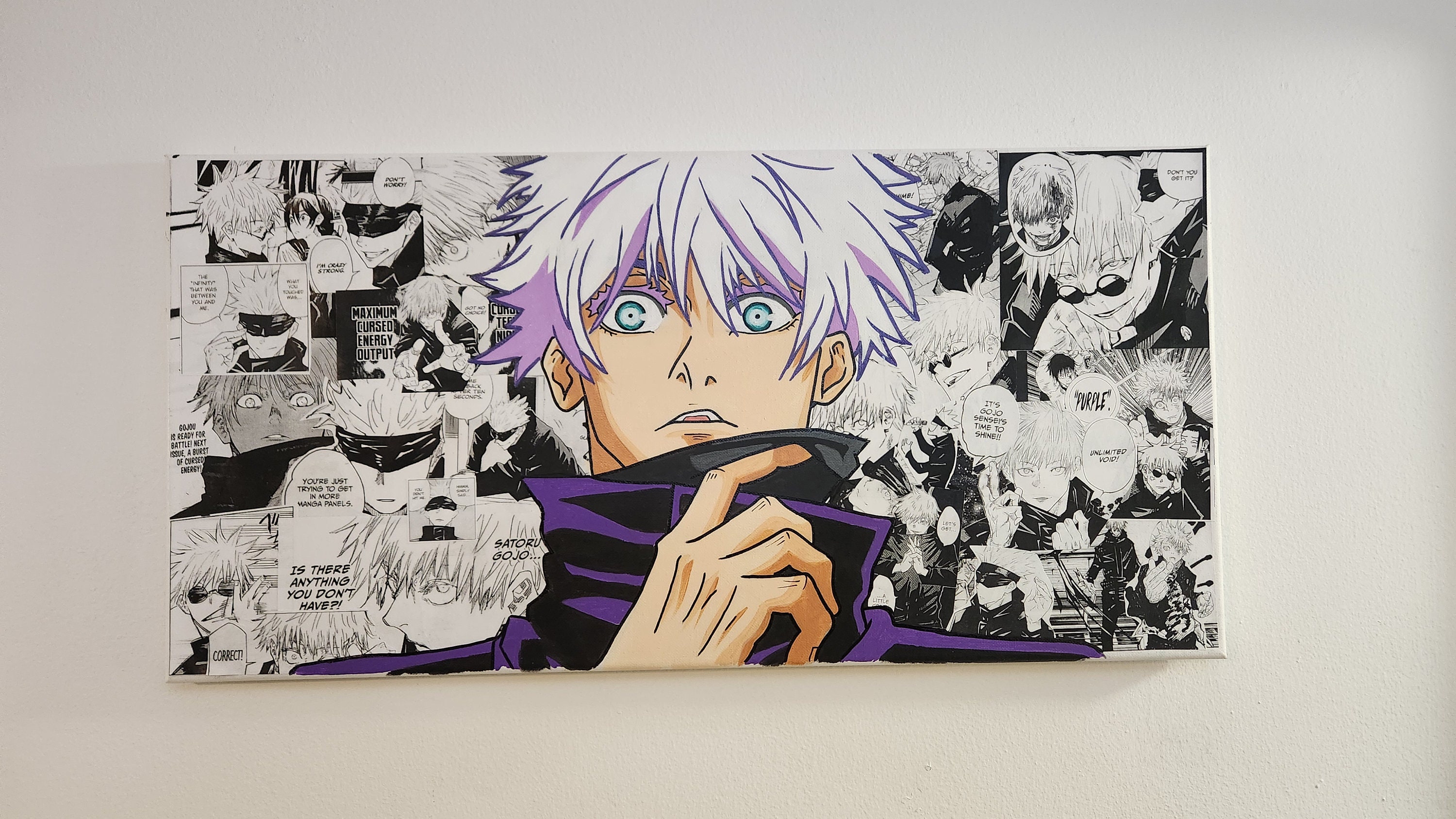 Saturo Gojo Collage Art Acrylic Painting - Etsy