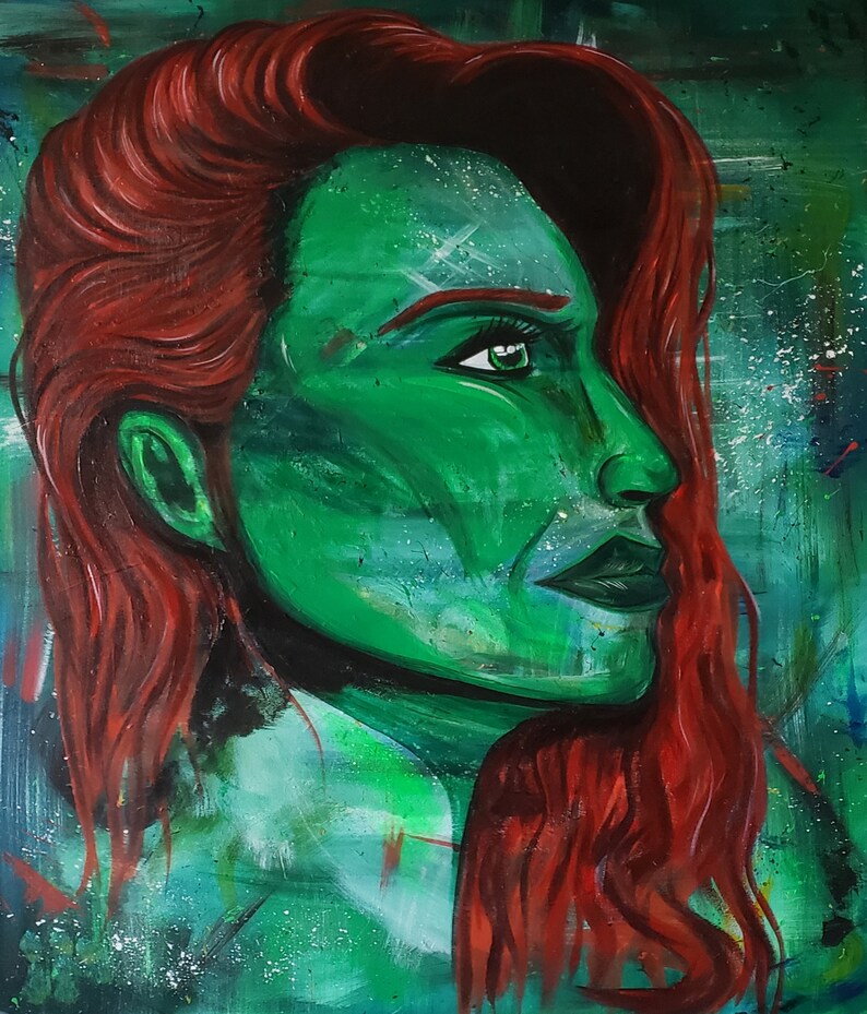 Hedera Ivy Original Portrait Painting Etsy