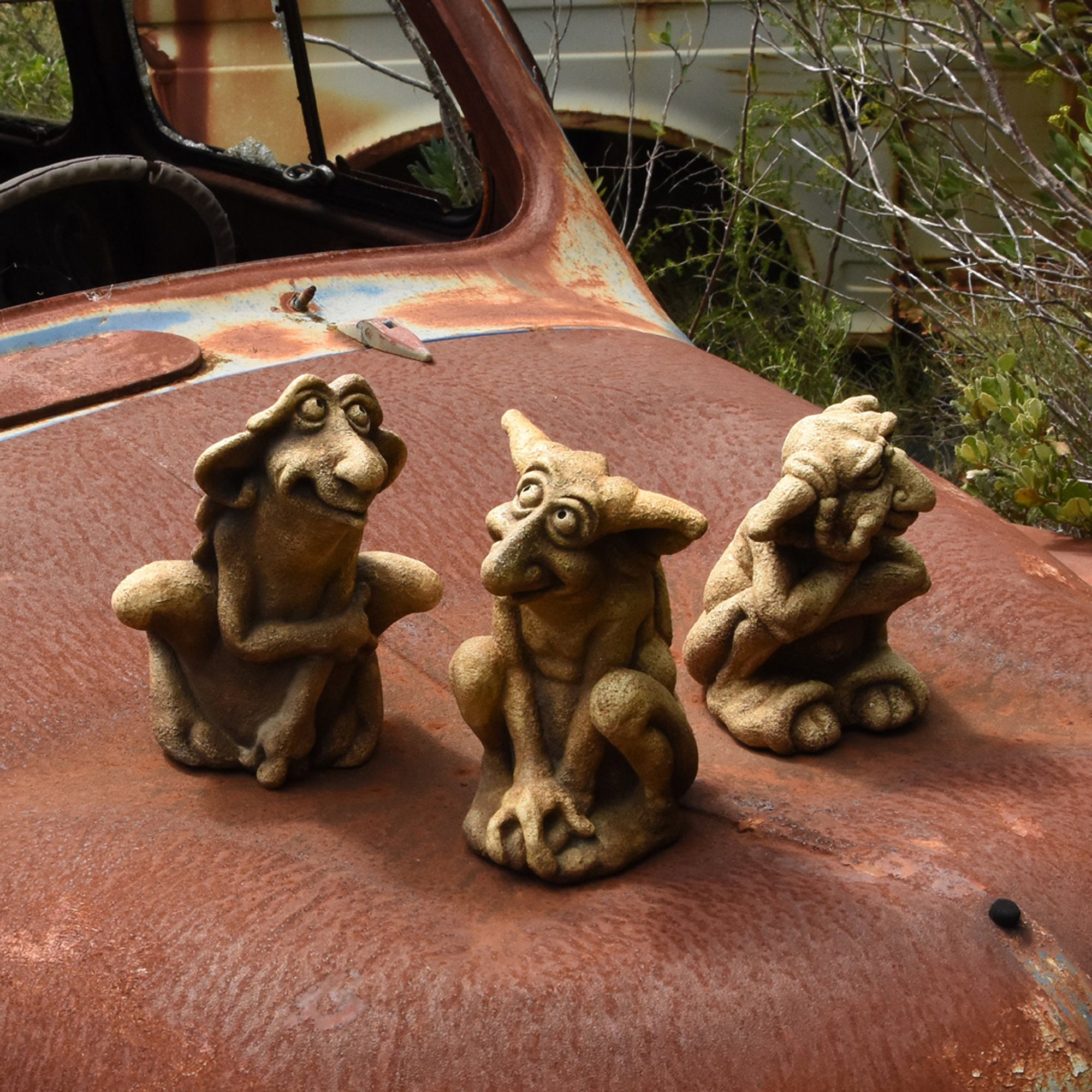 Stone Gargoyle PUCE Cute Troll Mischievous House Buddy | Etsy