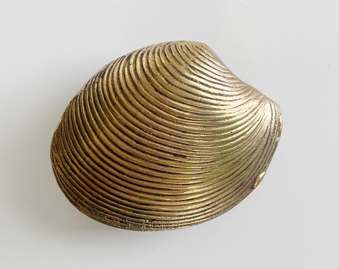 Vintage Brass Seashell Figurine, Clam Decor - Etsy