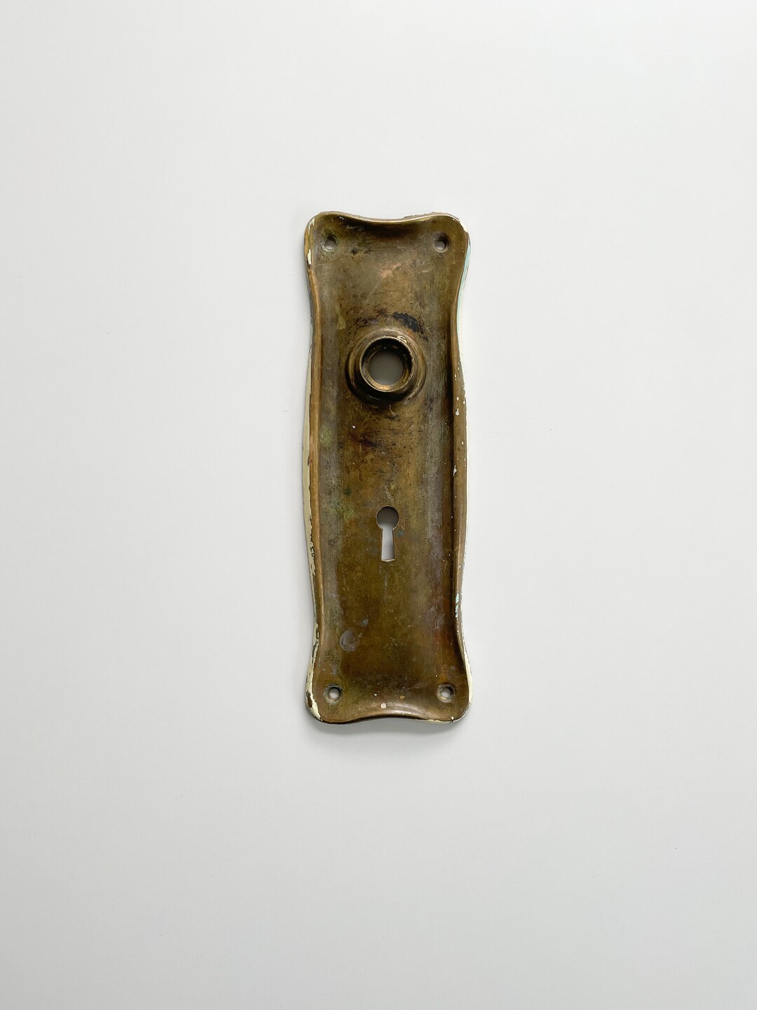 Vintage Brass Rectangle Skeleton Door Knob Plate Hardware - Etsy