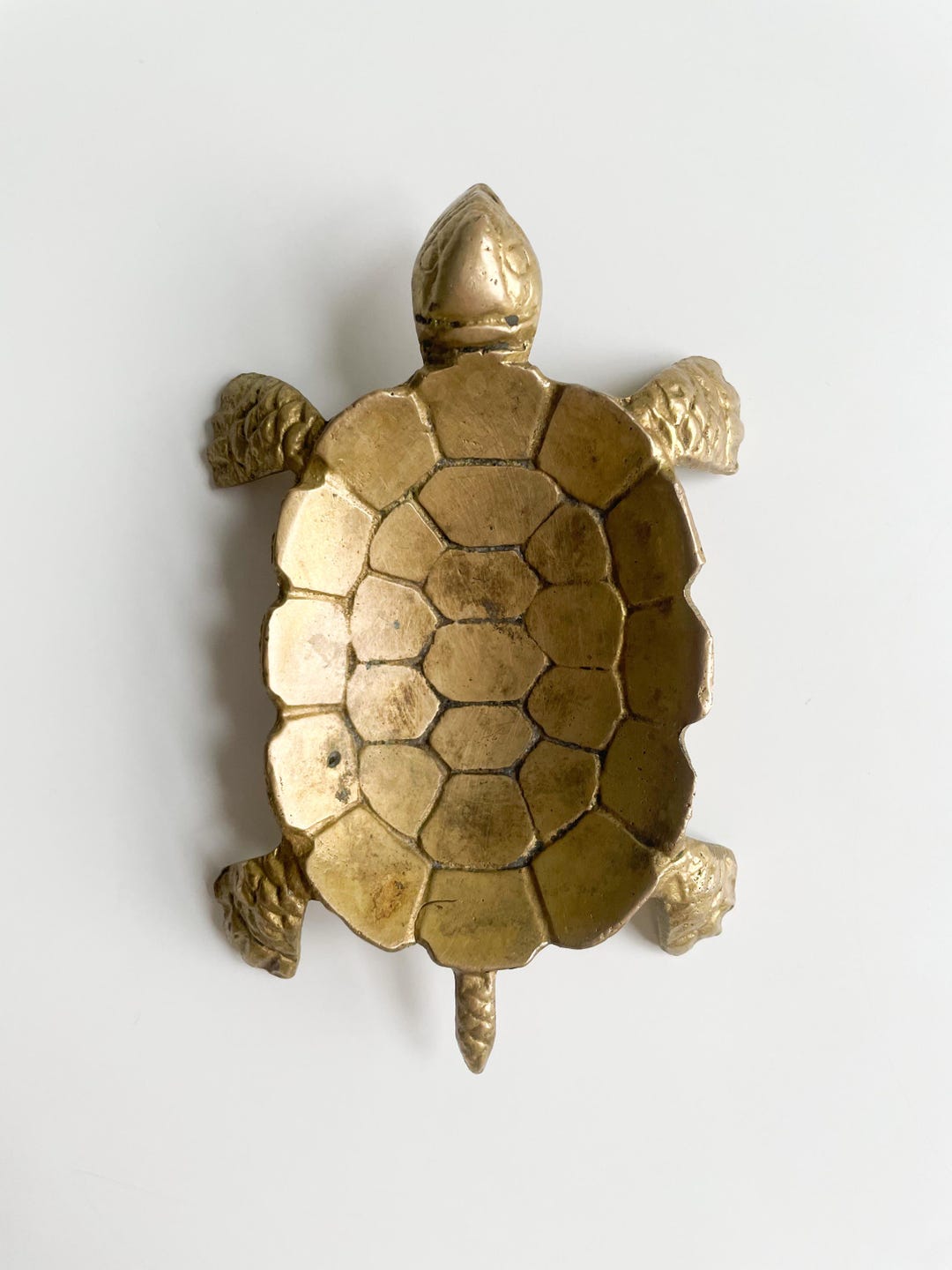 Vintage Brass Turtle Tray Dish Decorative Brass Turtle Catch-all Tray ...