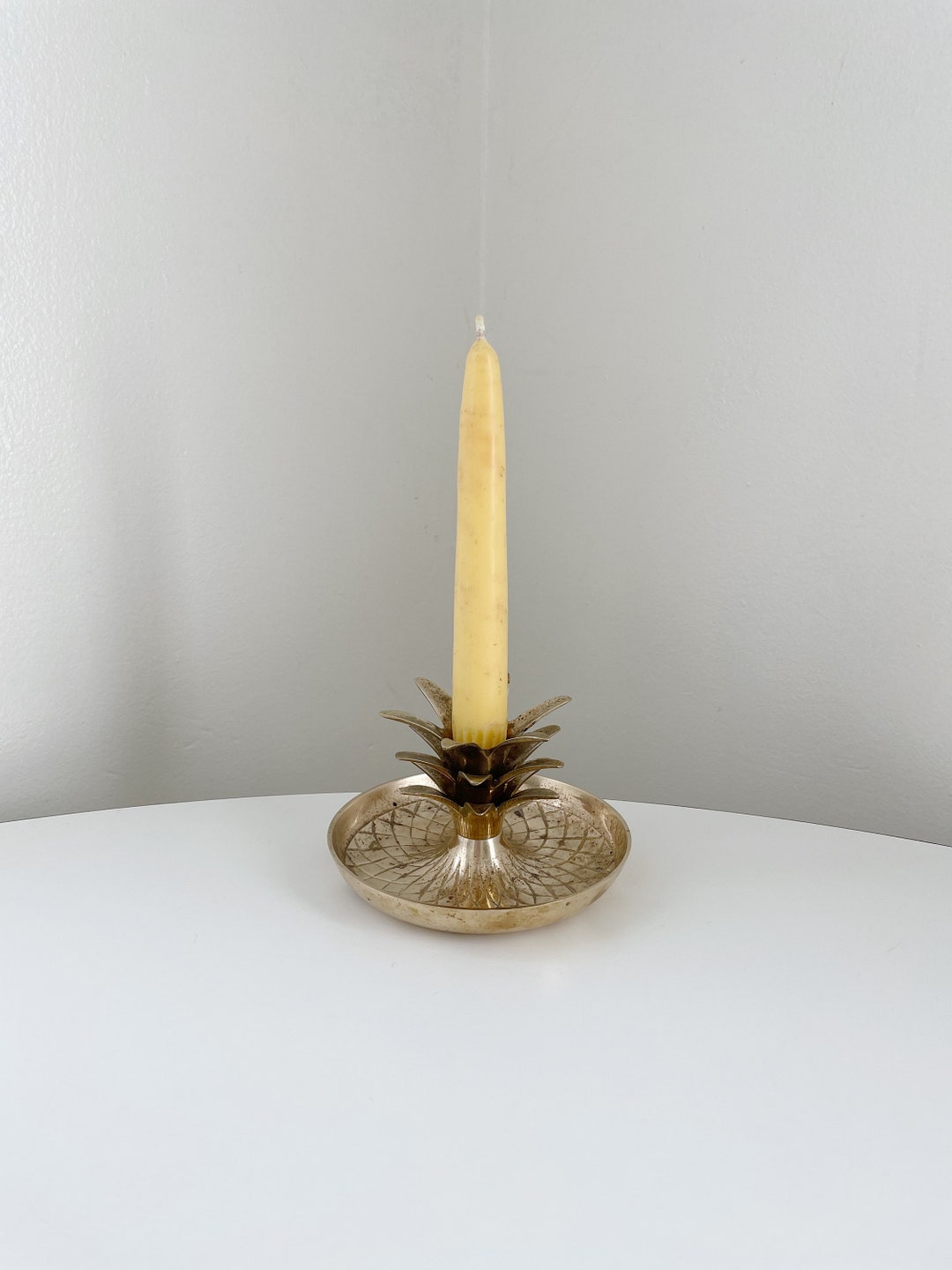Brass Pineapple Candlestick Holder Tropical Fruit Lighting - Etsy