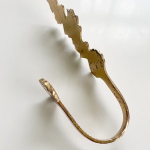 Vintage Brass Floral Curtain Pull, Gold Decorative Drape Window ...