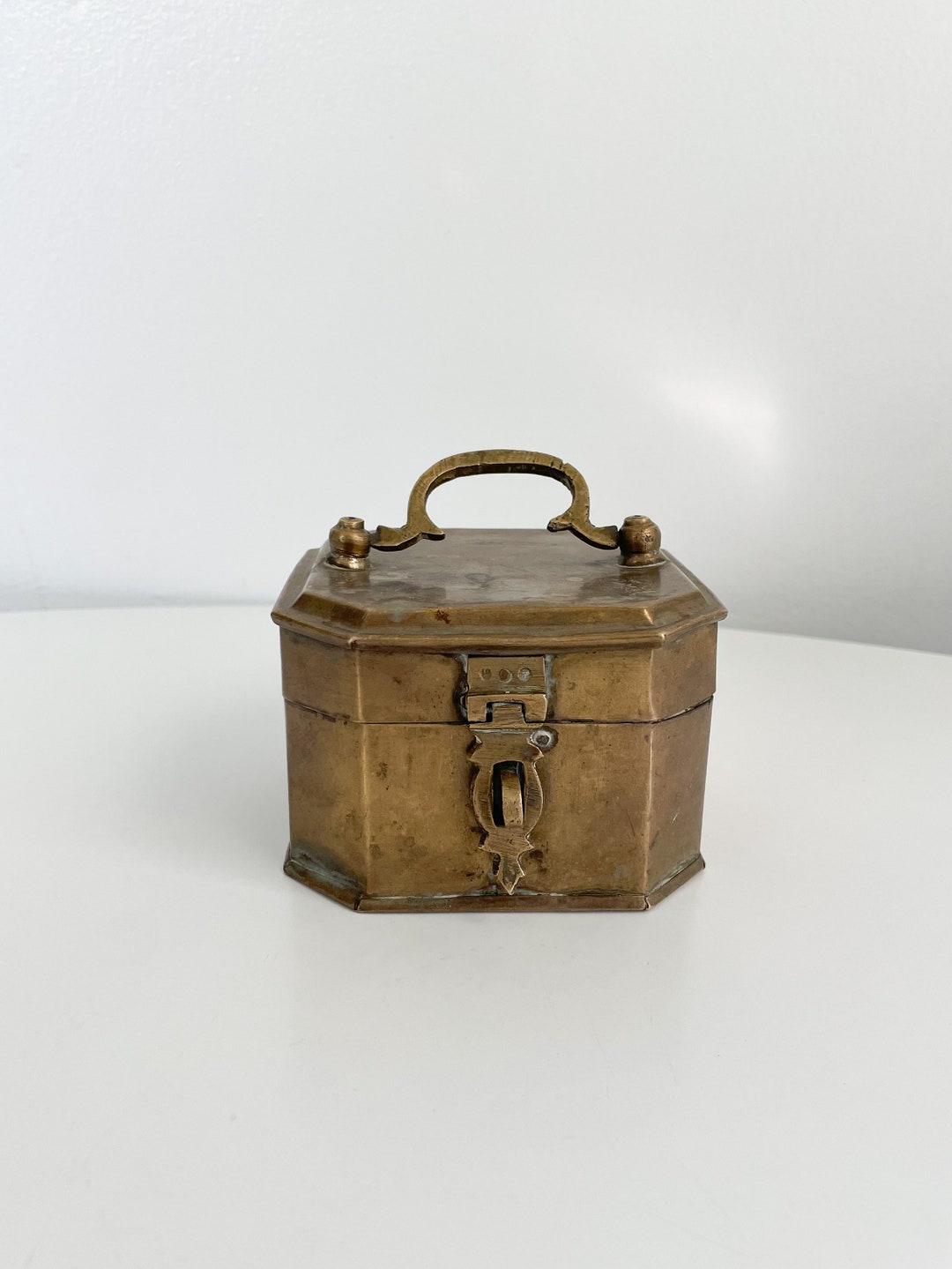 Vintage Brass Box With Lid - Etsy