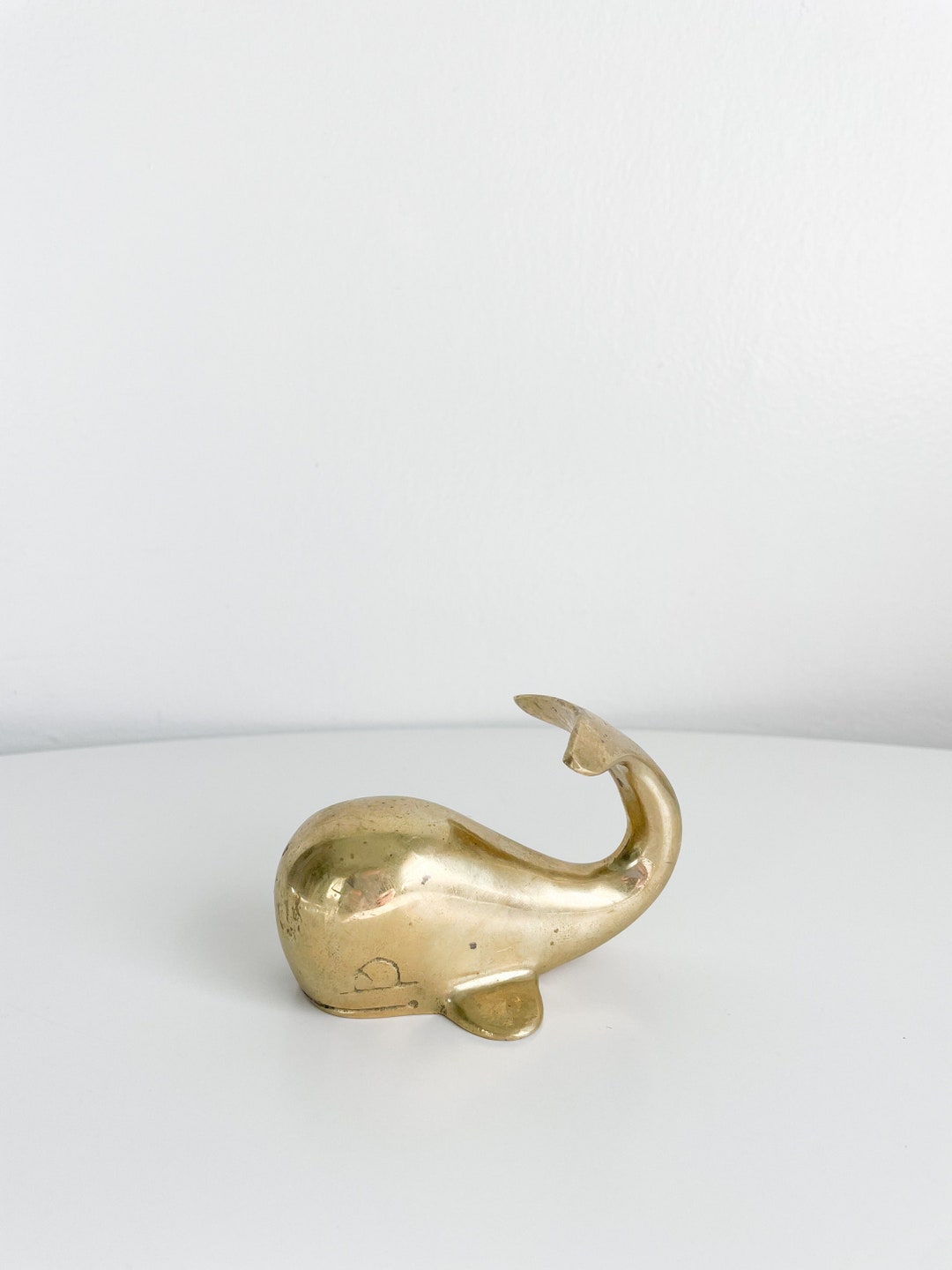 Vintage Brass Whales Statue, Ocean Figurine Decor - Etsy