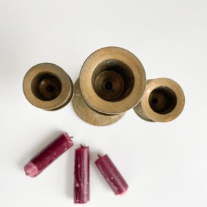 3 Arm Brass Candelabra, Vintage Three Branch Candle Stick Holder ...