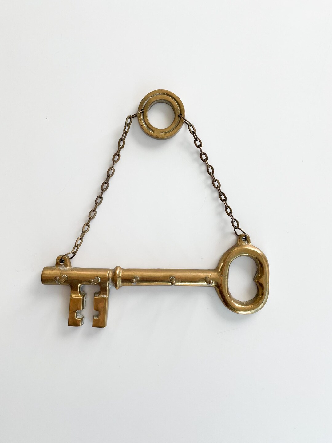 Vintage Brass Skeleton Key Hook Wall Hanging Unique Gothic Decor for ...