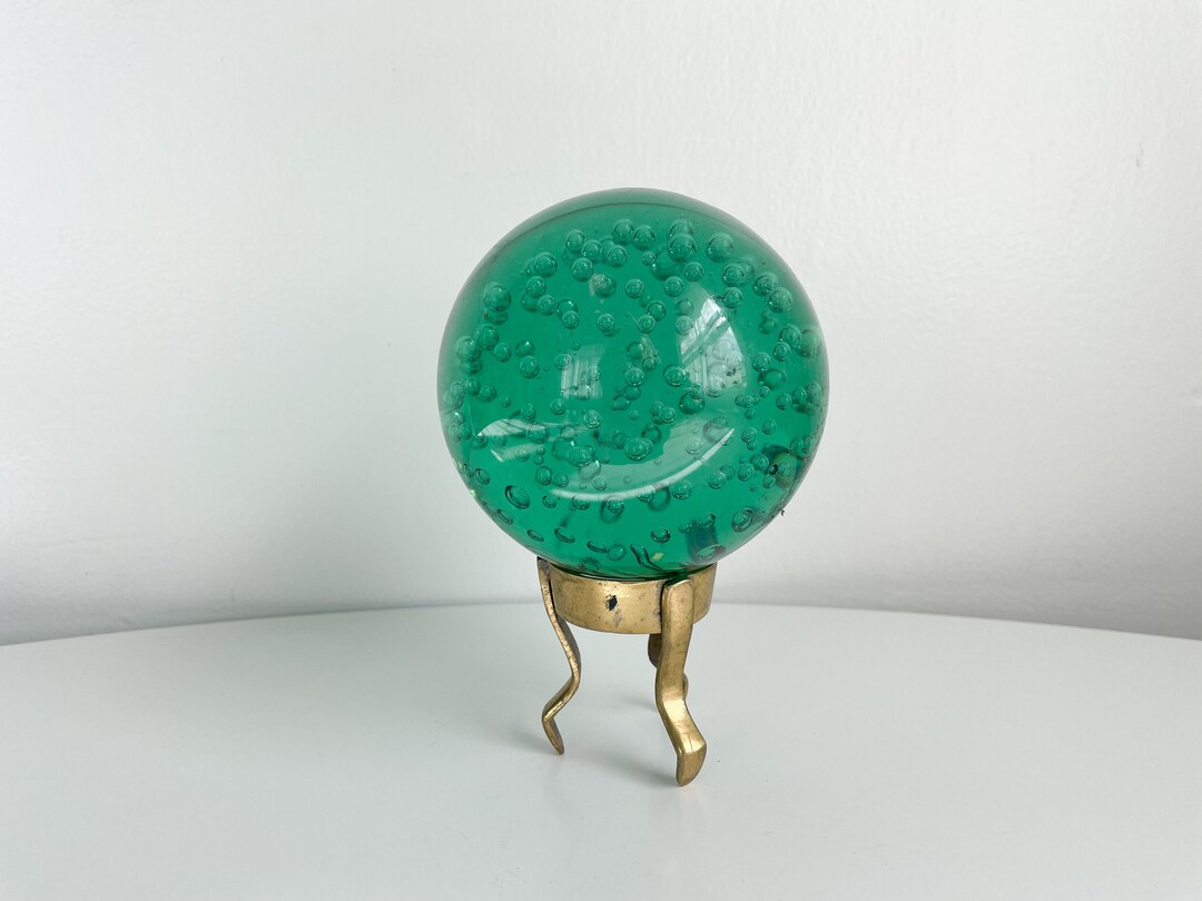 Vintage Brass Orb Plant Stand Holder, Gold Metal Pillar Candle - Etsy