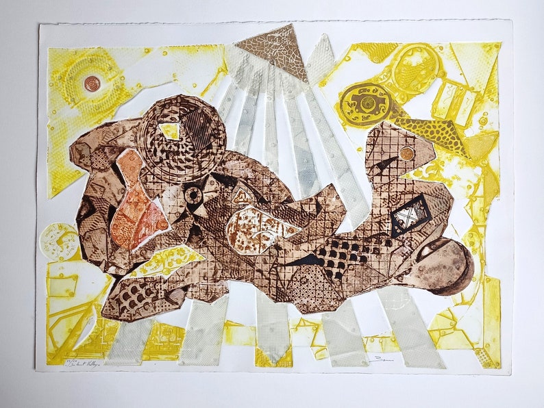 PAOLO BONI Silent Valley Vintage Graphisculpture Print - Etsy