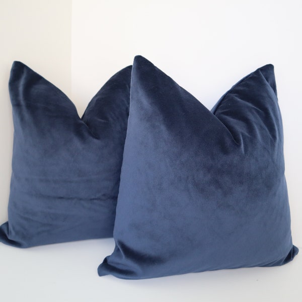 Blue Velvet Pillows - Etsy
