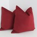 Royal Red Pillow Cover Solid Red Pillow Cover Red Canvas Pillow Accent ...