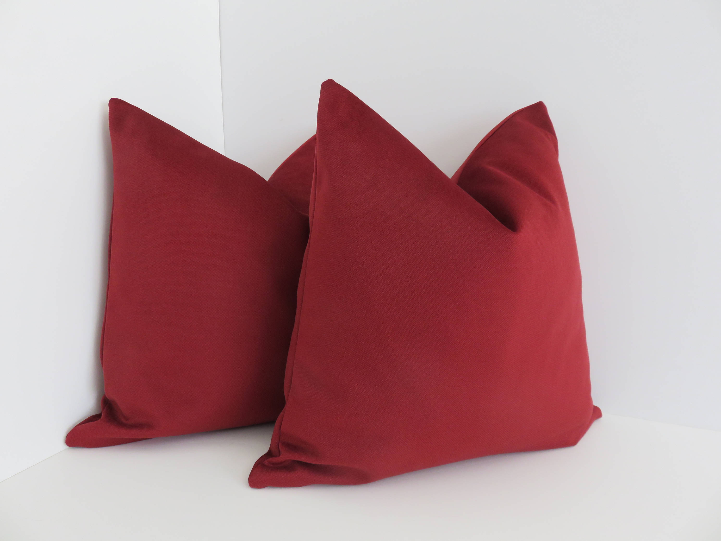 Royal Red Pillow Cover Solid Red Pillow Cover Red Canvas - Etsy