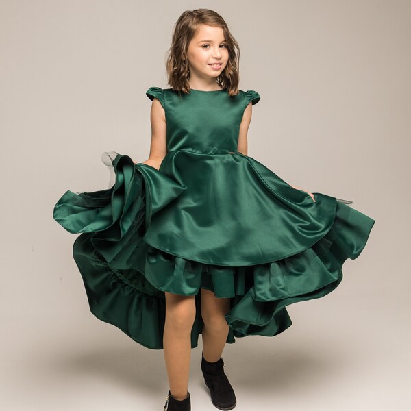 Buy Green Flower Girl Dress Online - Etsy