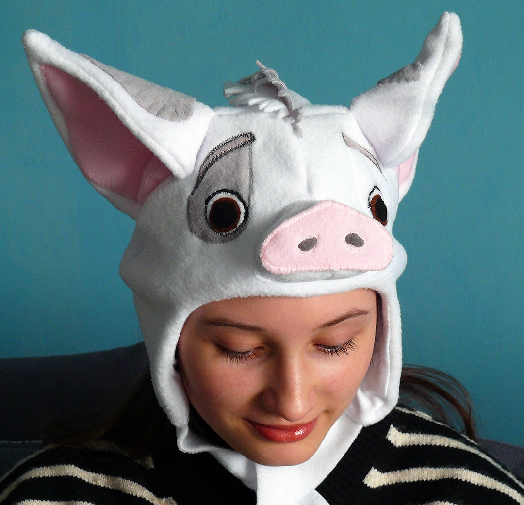 Pua Hat, Pig Hat, Moana, Vaiana, Pua Costume, Pig, Fleece Hat - Etsy