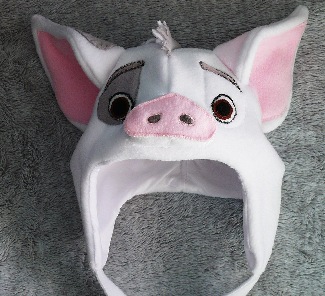 Pua Hat, Pig Hat, Moana, Vaiana, Pua Costume, Pig, Fleece Hat - Etsy